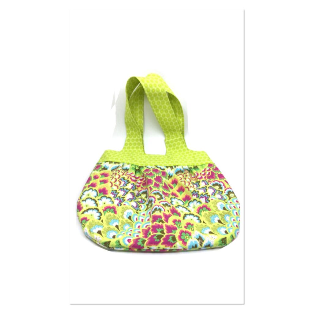 Casual Bag - Gathered Tote Bag Lime Vintage - Thoroughly Modern Millinery